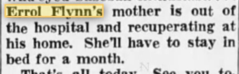 The Errol Flynn Timeline « The Errol Flynn Blog