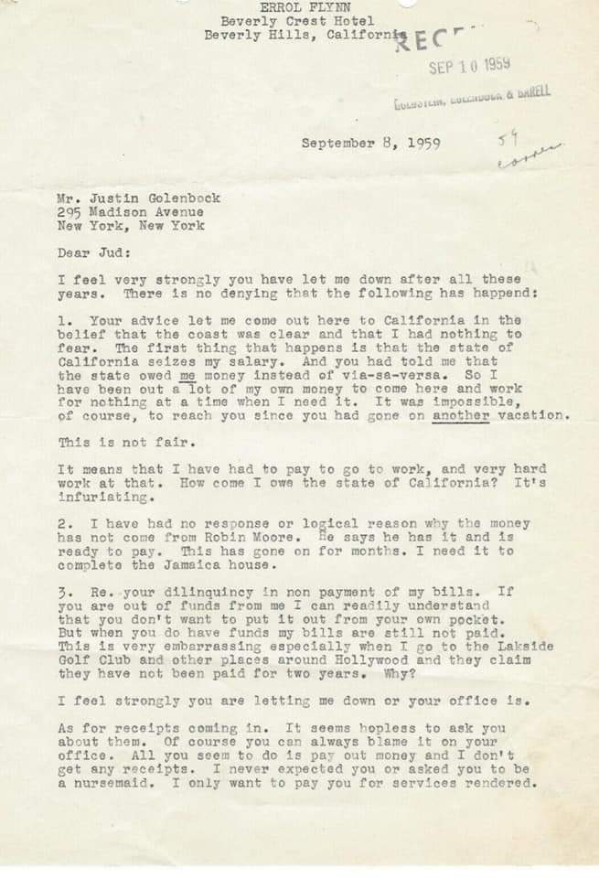 September 1959 letter « The Errol Flynn Blog