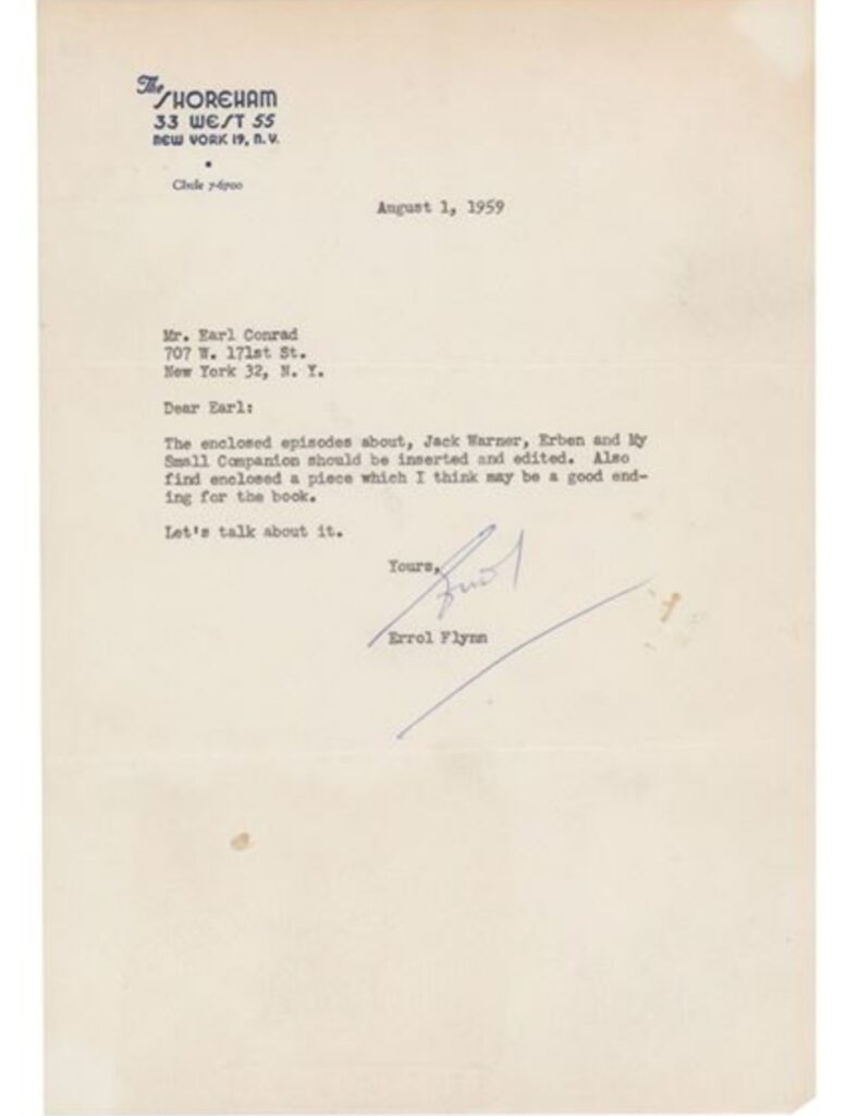 New Errol Flynn Letters! « The Errol Flynn Blog